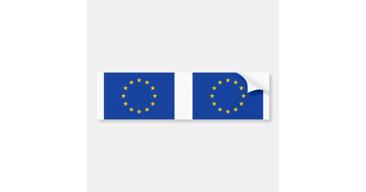 EU European Union flag Bumper Sticker | Zazzle