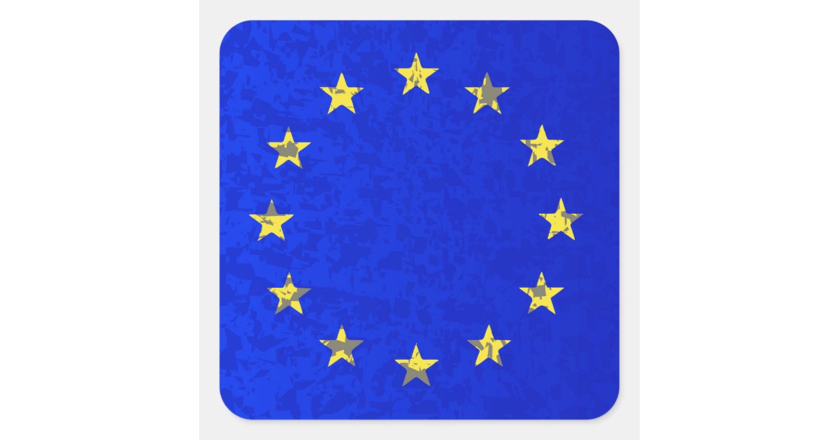 EU Flag Square Sticker | Zazzle