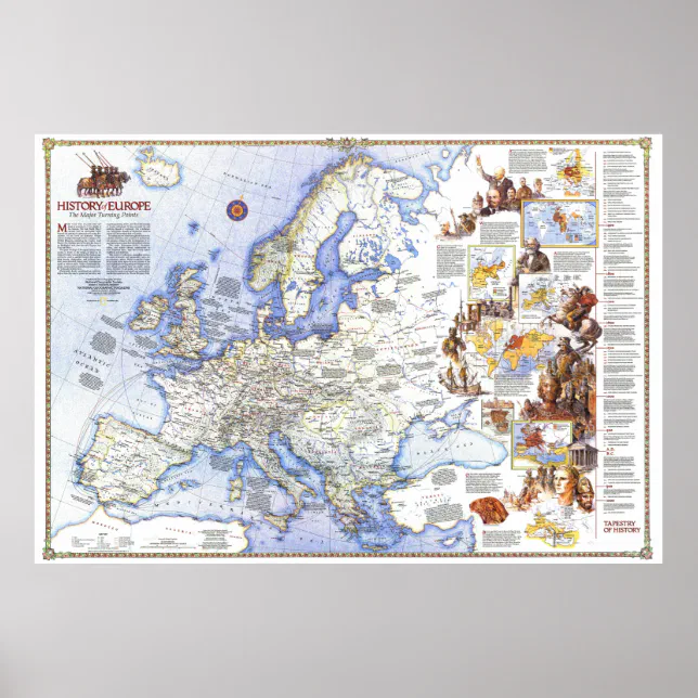 " Europe: 1983 - Detaillierte Geschichtskarte ... Poster | Zazzle