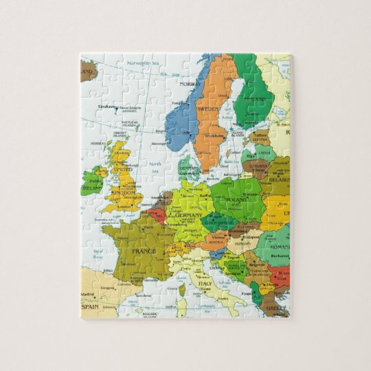 Europe map jigsaw puzzle | Zazzle.co.uk