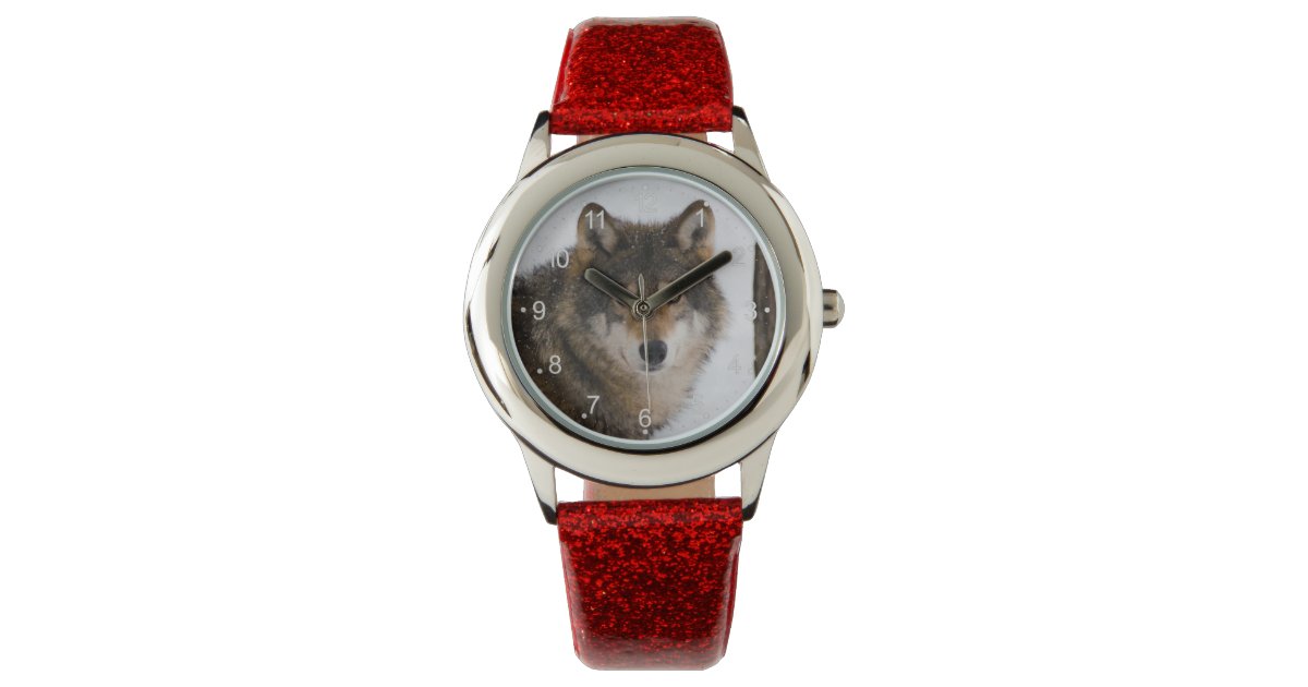 European grey wolf watch | Zazzle