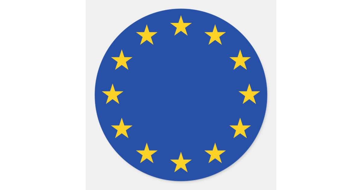 European Union flag Classic Round Sticker | Zazzle