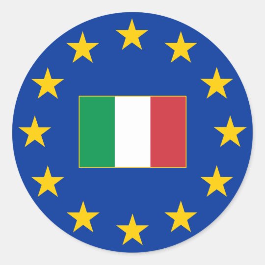 European Union Italy Round Sticker | Zazzle.co.uk