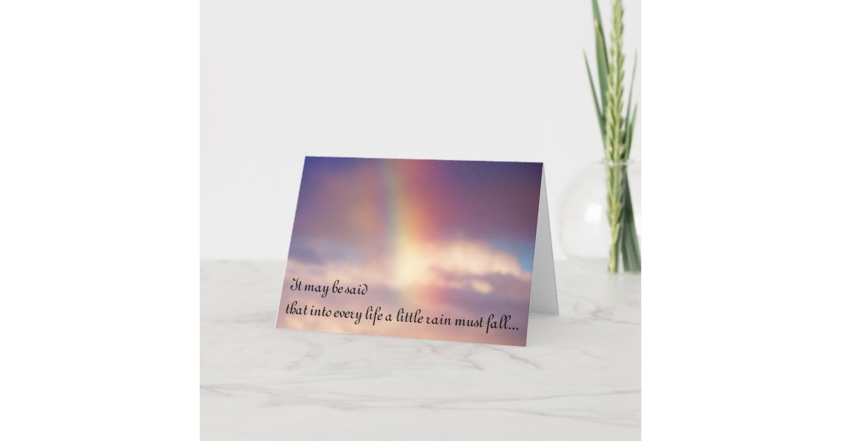 Evening Rainbow Sympathy Card | Zazzle