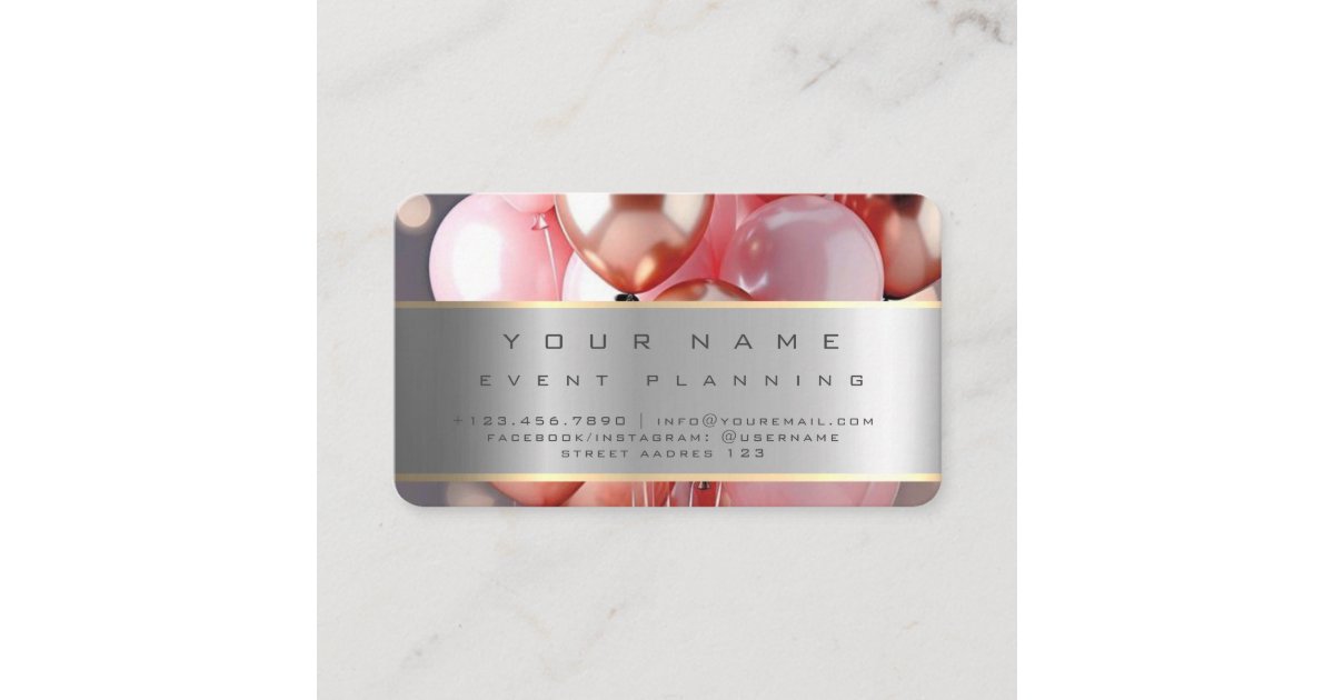 Event Planning Beautiful Balloons Colourful Business Card | Zazzle