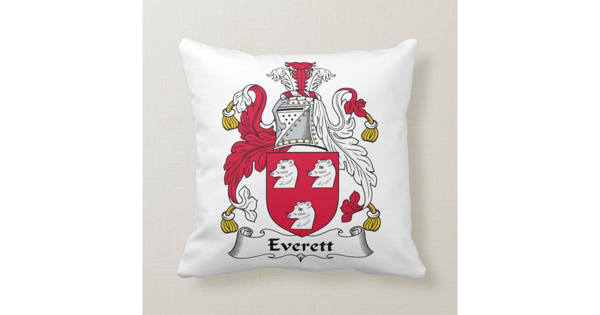 Everett Family Crest Cushion | Zazzle.co.uk