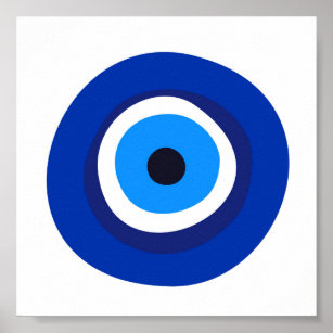 Evil Eye Symbol Greek Turkish Arab Talisman Poster