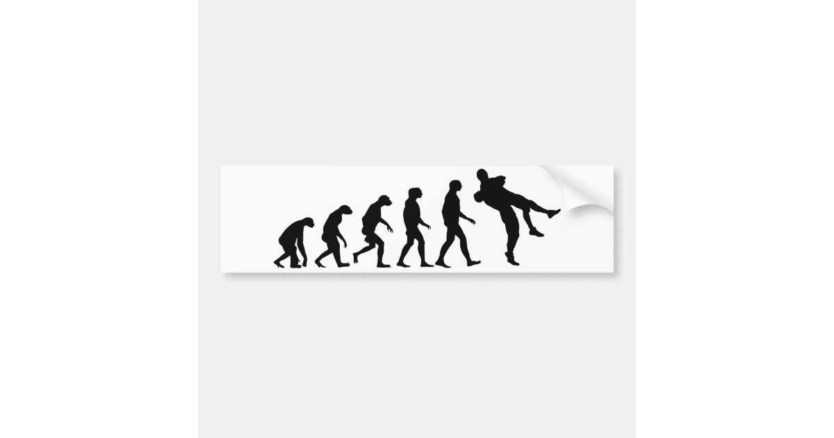 Evolution of Wrestling Bumper Sticker | Zazzle
