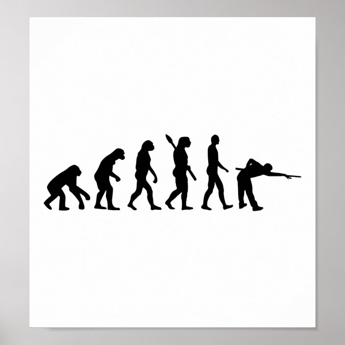 Evolution Pool billiards Poster | Zazzle.co.uk