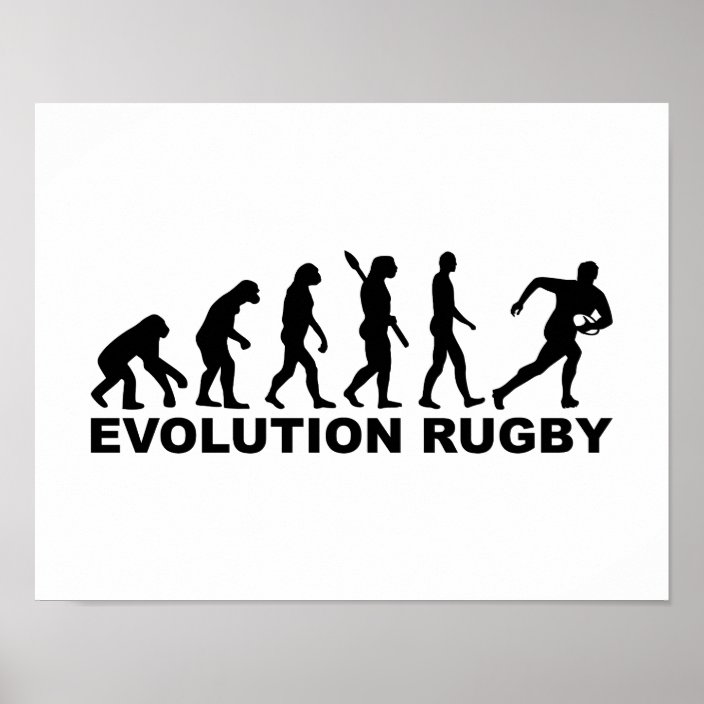 Evolution Rugby Poster | Zazzle.co.uk