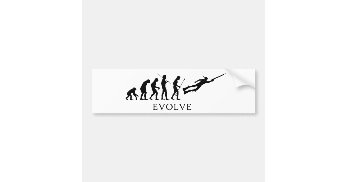 Evolve Spearfishing Bumper Sticker | Zazzle