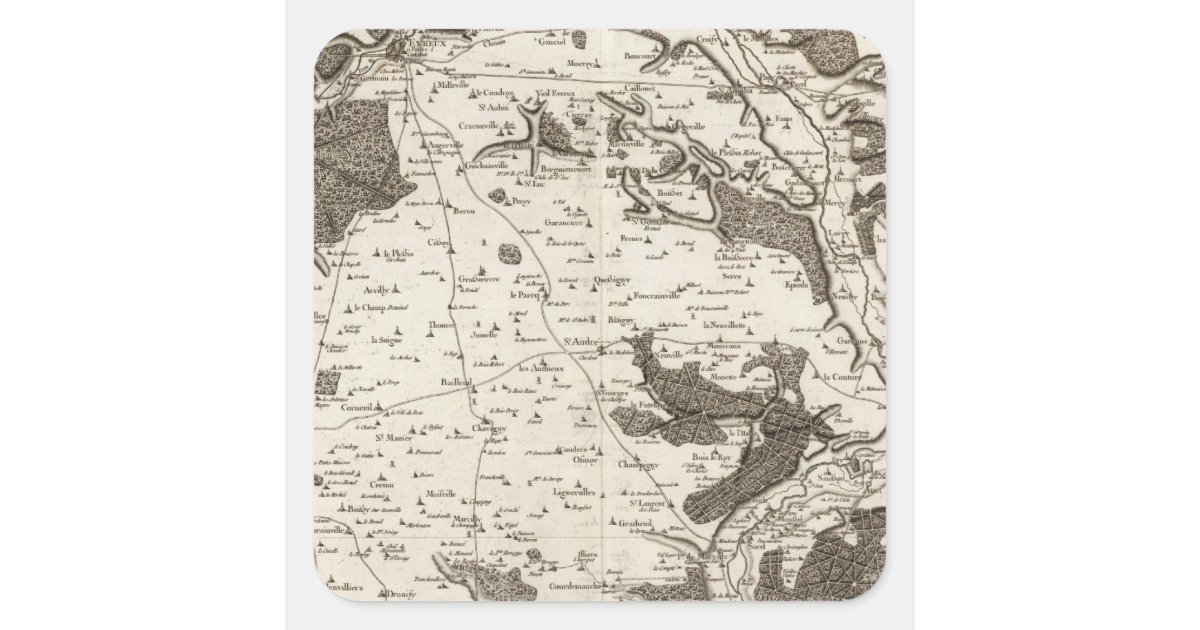 Evreux, Dreux Square Sticker | Zazzle