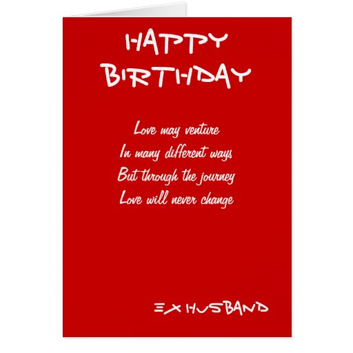 Ex Husband Birthday Cards Zazzle ex-husband-birthday-cards-zazzle