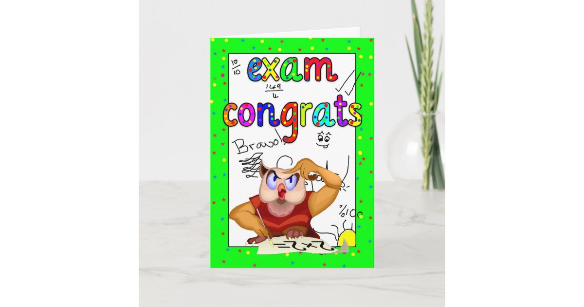 Exam Congratulations Card - Exam | Zazzle.co.uk