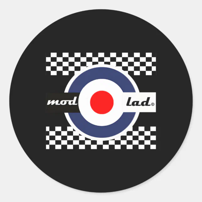 Exclusive Mod Lad Mods Scooter Original Work Classic Round Sticker | Zazzle