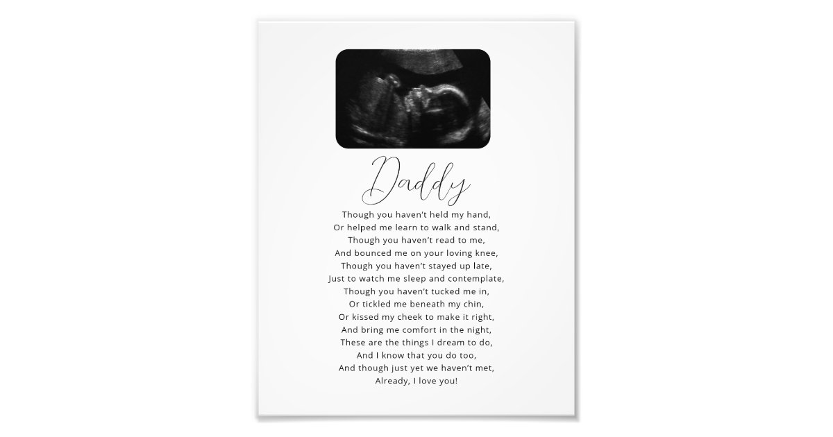 Expecting Dad Print, Father to Be Gift Photo Print | Zazzle