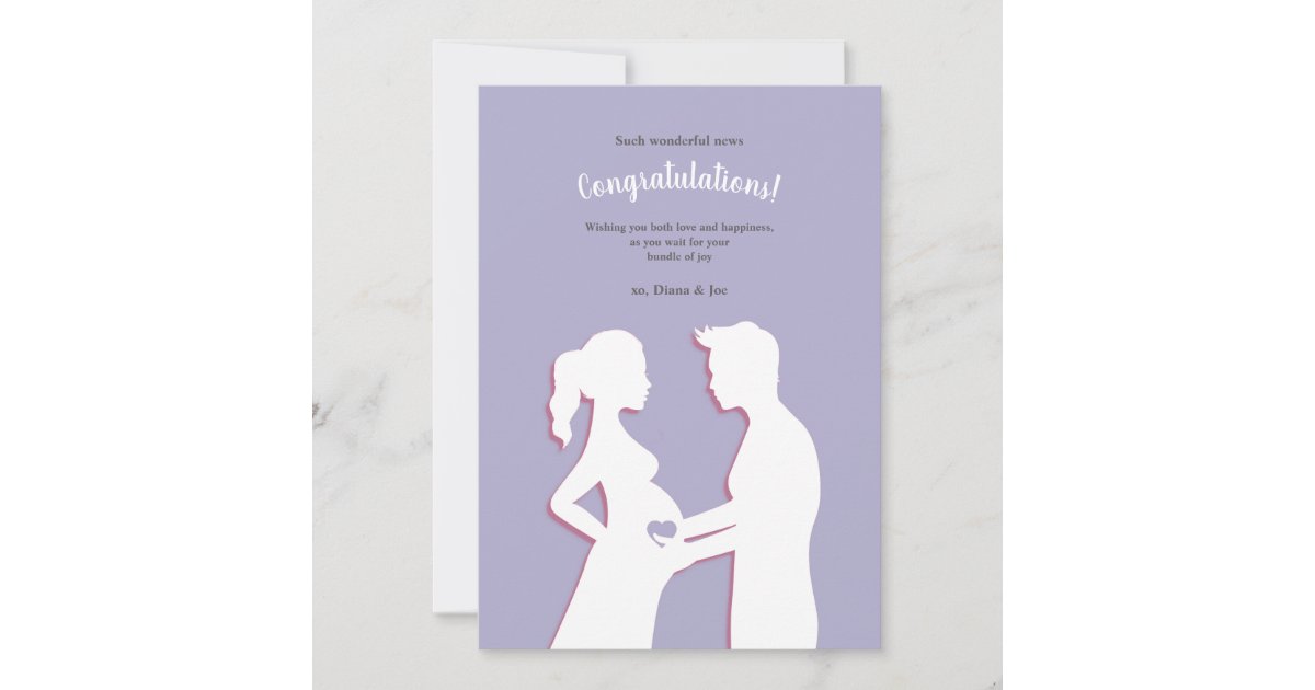 Expecting Parents Congratulations Card | Zazzle
