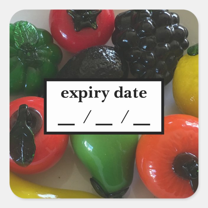 expiry date (use by) food sticker | Zazzle.co.uk