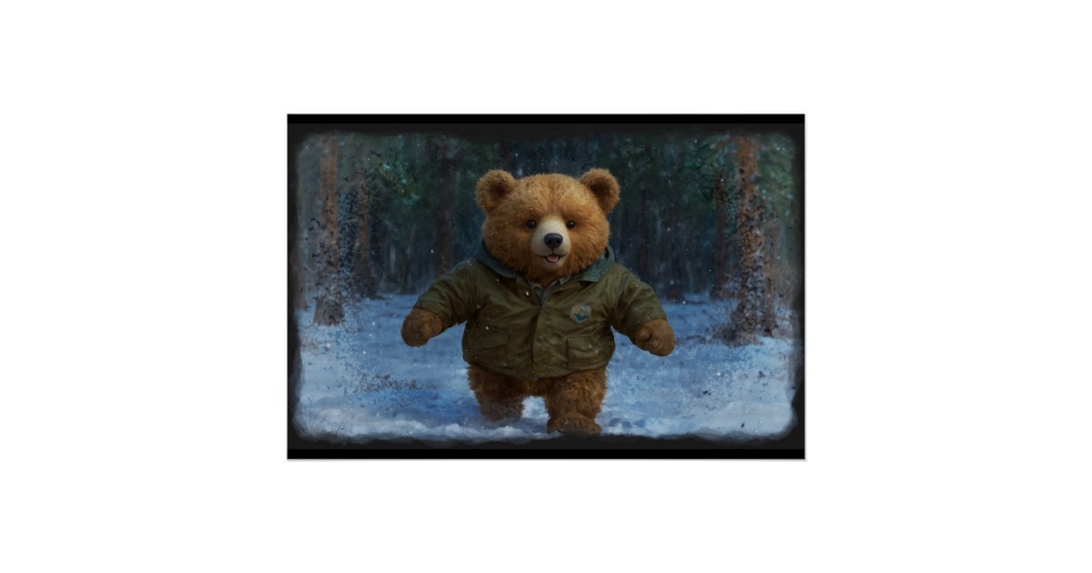 Exploring Teddy Bear Art for Kids Poster | Zazzle