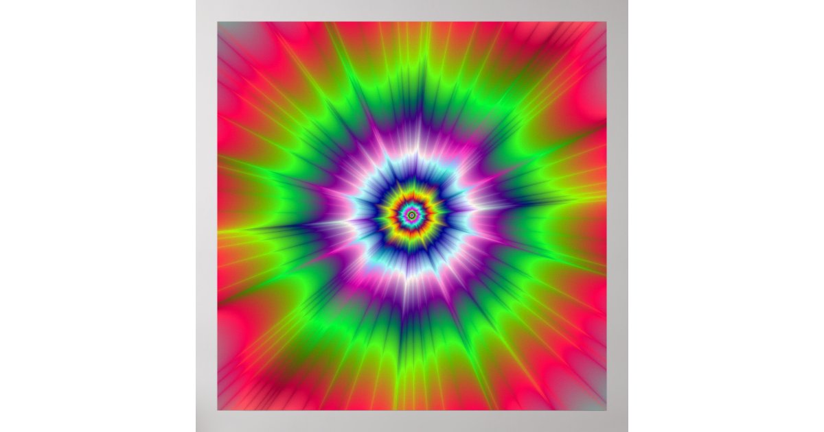 Explosive Tie-Dye Poster | Zazzle