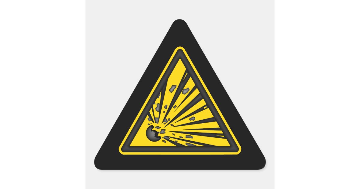 Explosive Warning Sticker | Zazzle