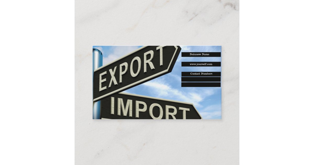 Export Import business card | Zazzle