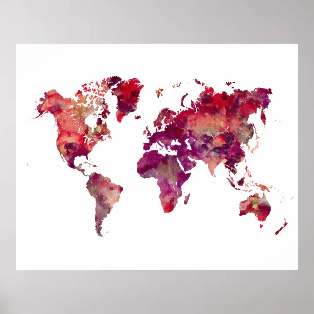 Extra large world map poster | Zazzle