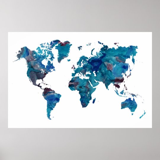 Extra large world map poster | Zazzle.co.uk