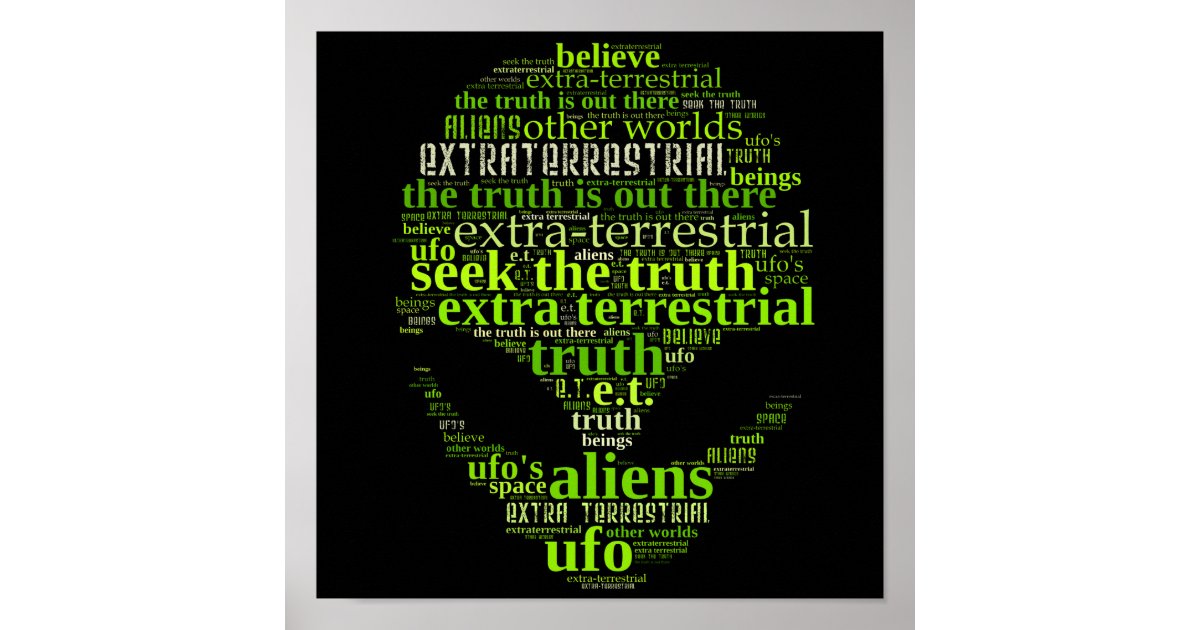 Extra Terrestrial Seek The Truth Poster | Zazzle