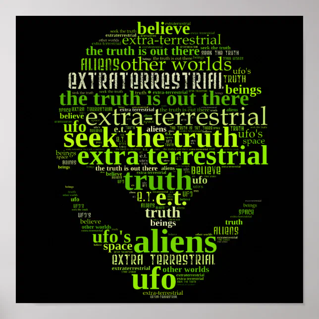 Extra Terrestrial Seek The Truth Poster | Zazzle
