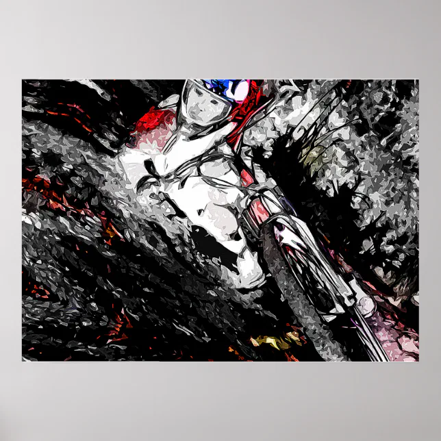 Extreme BMX Rider - Mountain Bike Racer Poster | Zazzle