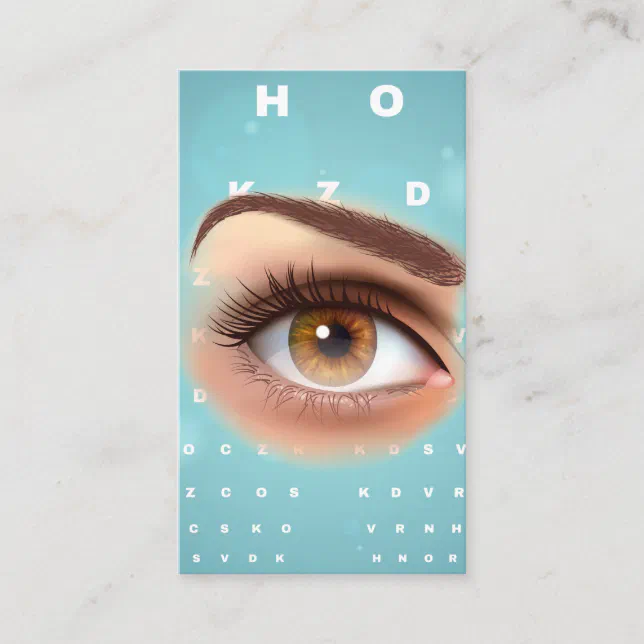 Eye Closeup | Vision Chart Business Card | Zazzle