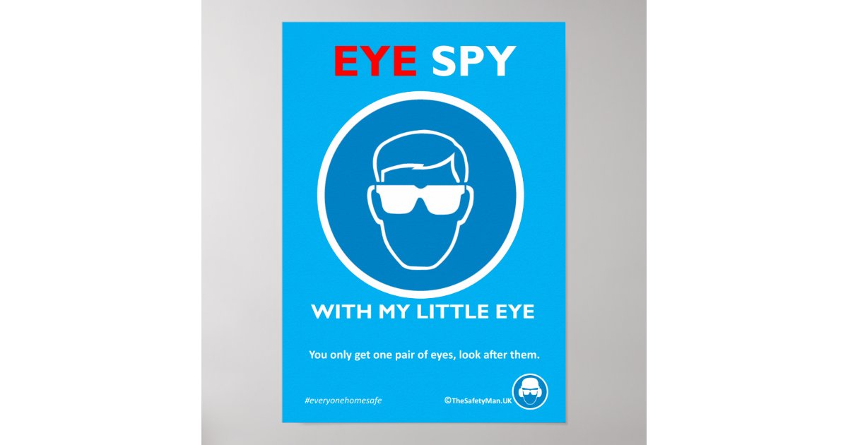 Eye Spy Safety Glasses Poster | Zazzle