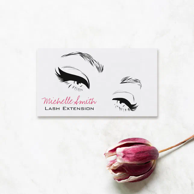 Eyelashes brows Permanent Makeup Artist Eyes Lash Business Card | Zazzle