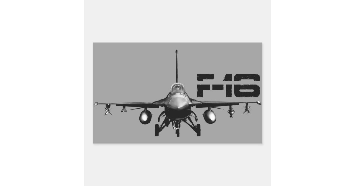 F-16 Fighting Falcon Rectangle Stickers | Zazzle
