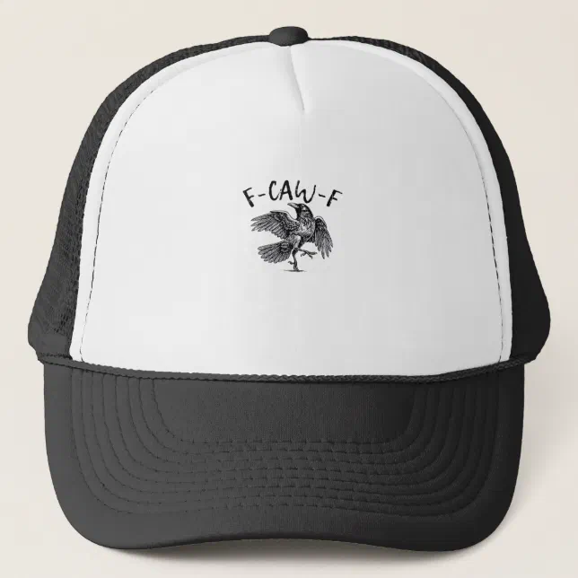 F-Caw-F Crow Essential Retro Classic Trucker Hat | Zazzle