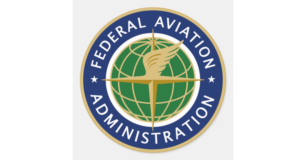 FAA federal aviation administration Classic Round Sticker | Zazzle