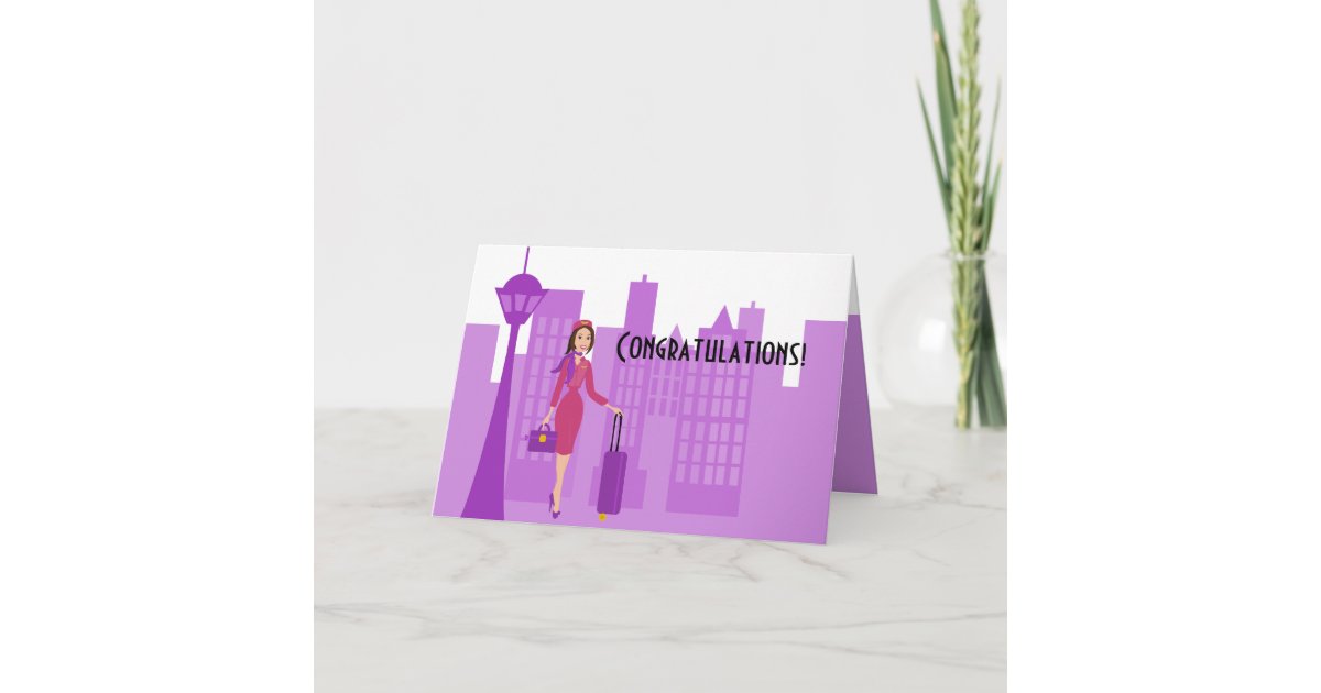 Fabulous Flight Attendant Card | Zazzle