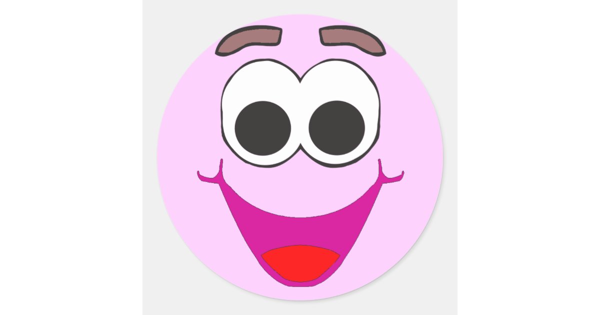 Face" Classic Round Sticker | Zazzle