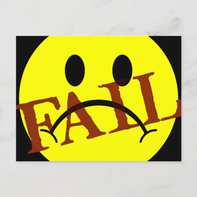 Face FAIL Postcard | Zazzle