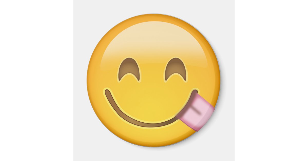 Face Savouring Delicious Food Emoji Magnet | Zazzle