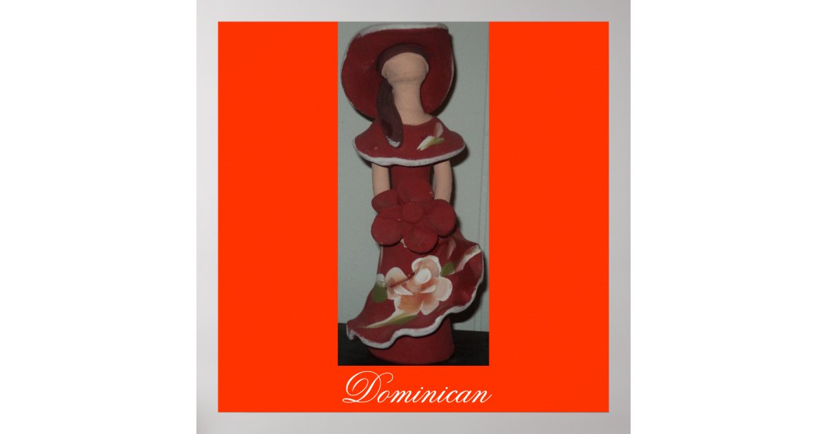 Faceless Dominican Ceramic Doll, Muneca sin Rostro Poster | Zazzle