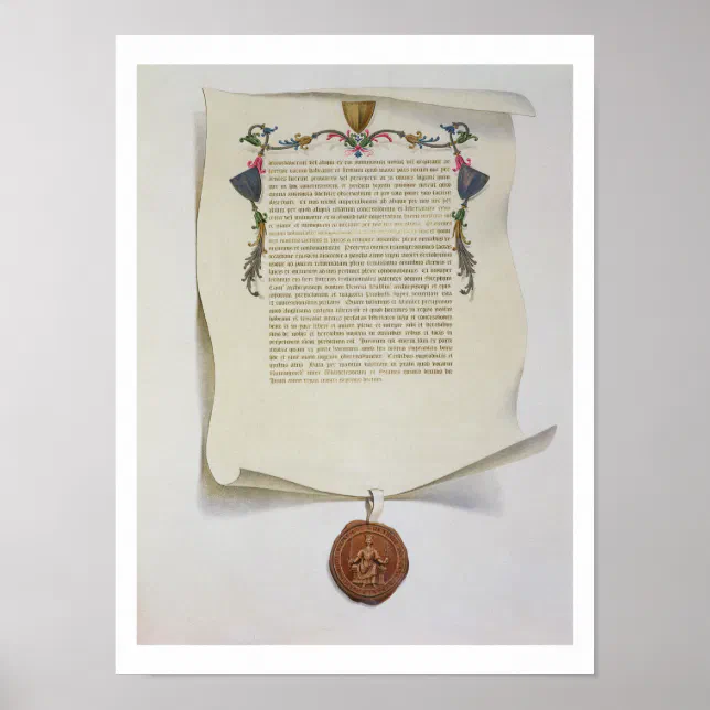 Facsimile edition of the Magna Carta, first publis Poster | Zazzle