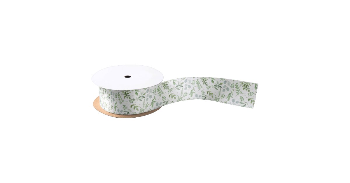 Faded Botanicals Satin Ribbon | Zazzle
