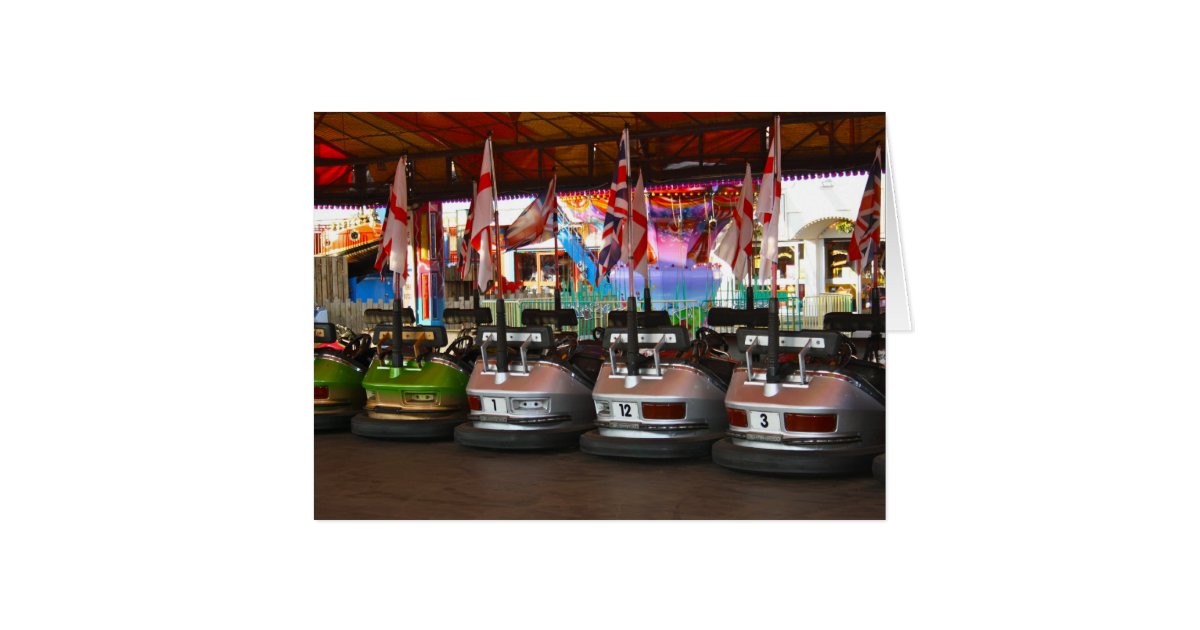 Fairground Dodgem Bumper Car Card | Zazzle