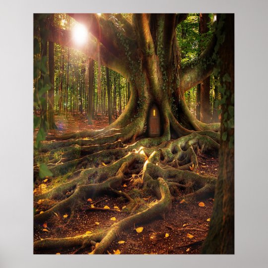 Fairies, Wiccan, Pagan, Sunlit Forest Poster | Zazzle.co.uk