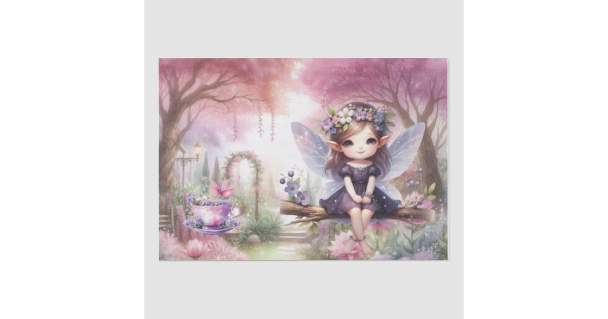 Fairy Birthday Party Tissue Paper | Zazzle