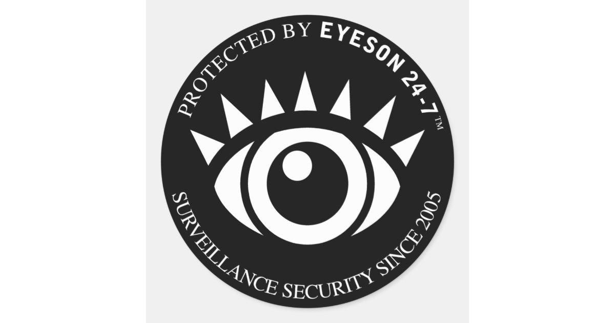 FAKE SECURITY STICKERS | Zazzle