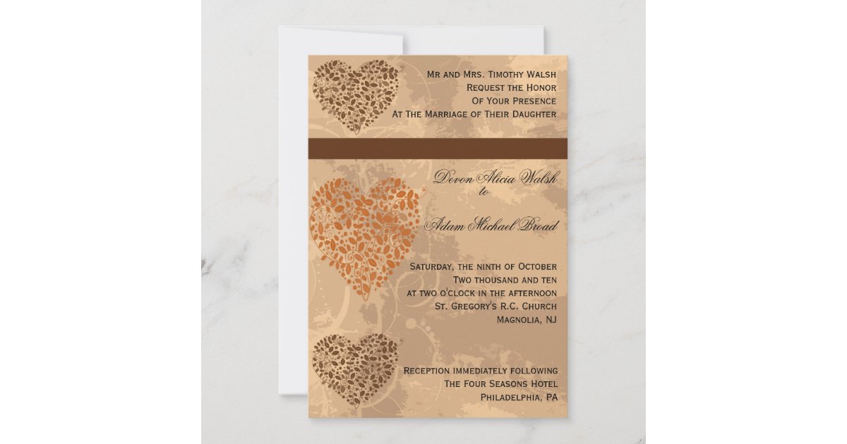 Fall/Autumn Wedding Invitation | Zazzle