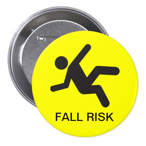 FALL RISK Button | Zazzle